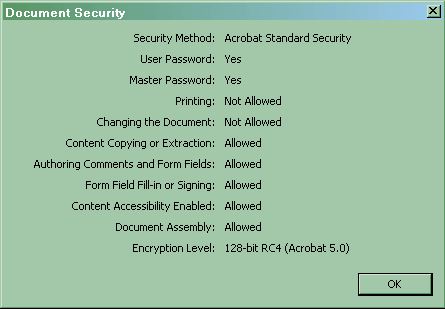 AspPDF - ASP PDF User Manual Chapter 8: Security